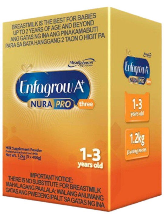 Enfagrow A+ Three NuraPro Milk Supplement Powder 1.2kg (1-3 Years ...