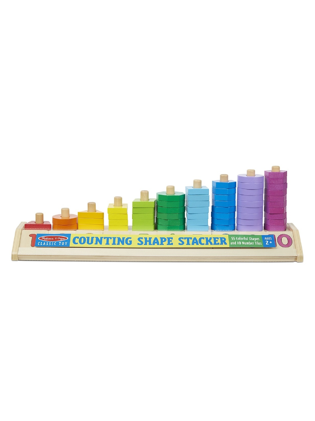 Melissa and Doug Sorting & Stacking - Counting Shape Stacker | edamama